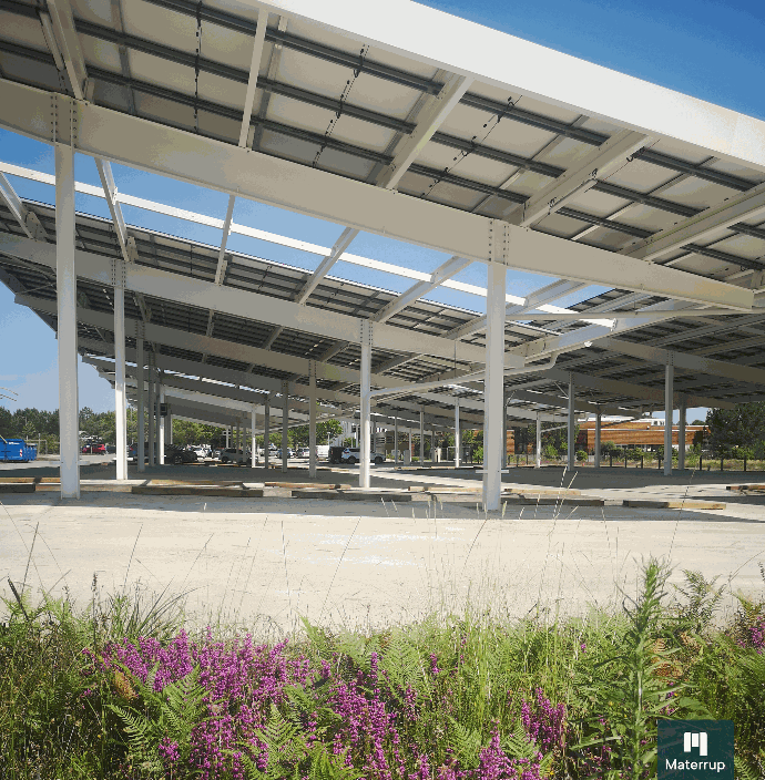 Eco-friendly parking with photovoltaic canopies | Materrup